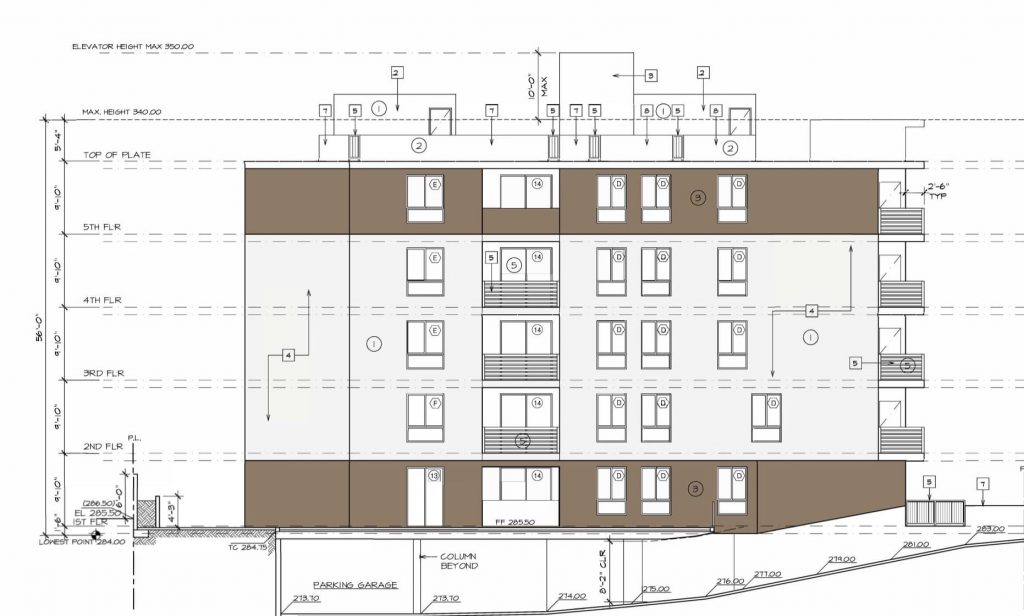 A Five-Story Multi-Family Residential Building At 611 N Manhattan Place