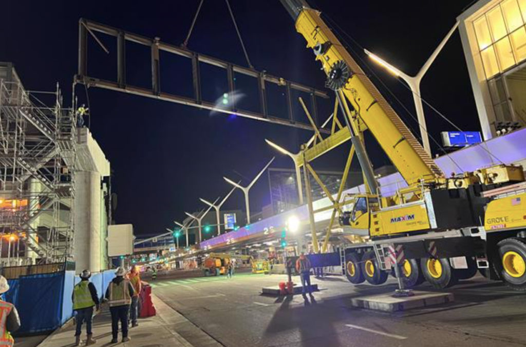LAX Bridge Installed at Terminal One - LA YIMBY
