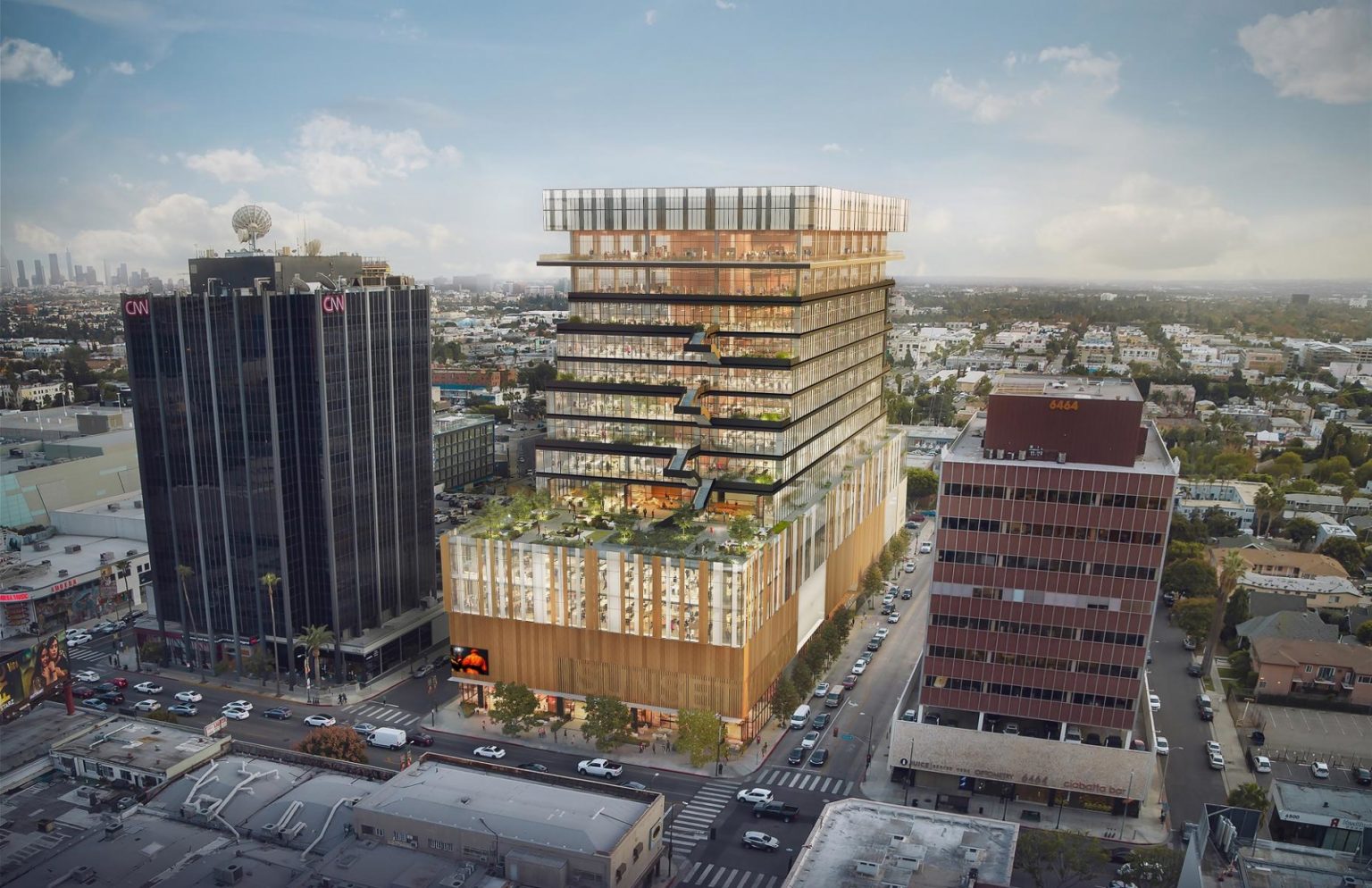 Office Tower Signed Off At 6450 Sunset Boulevard, Hollywood, Los Angeles