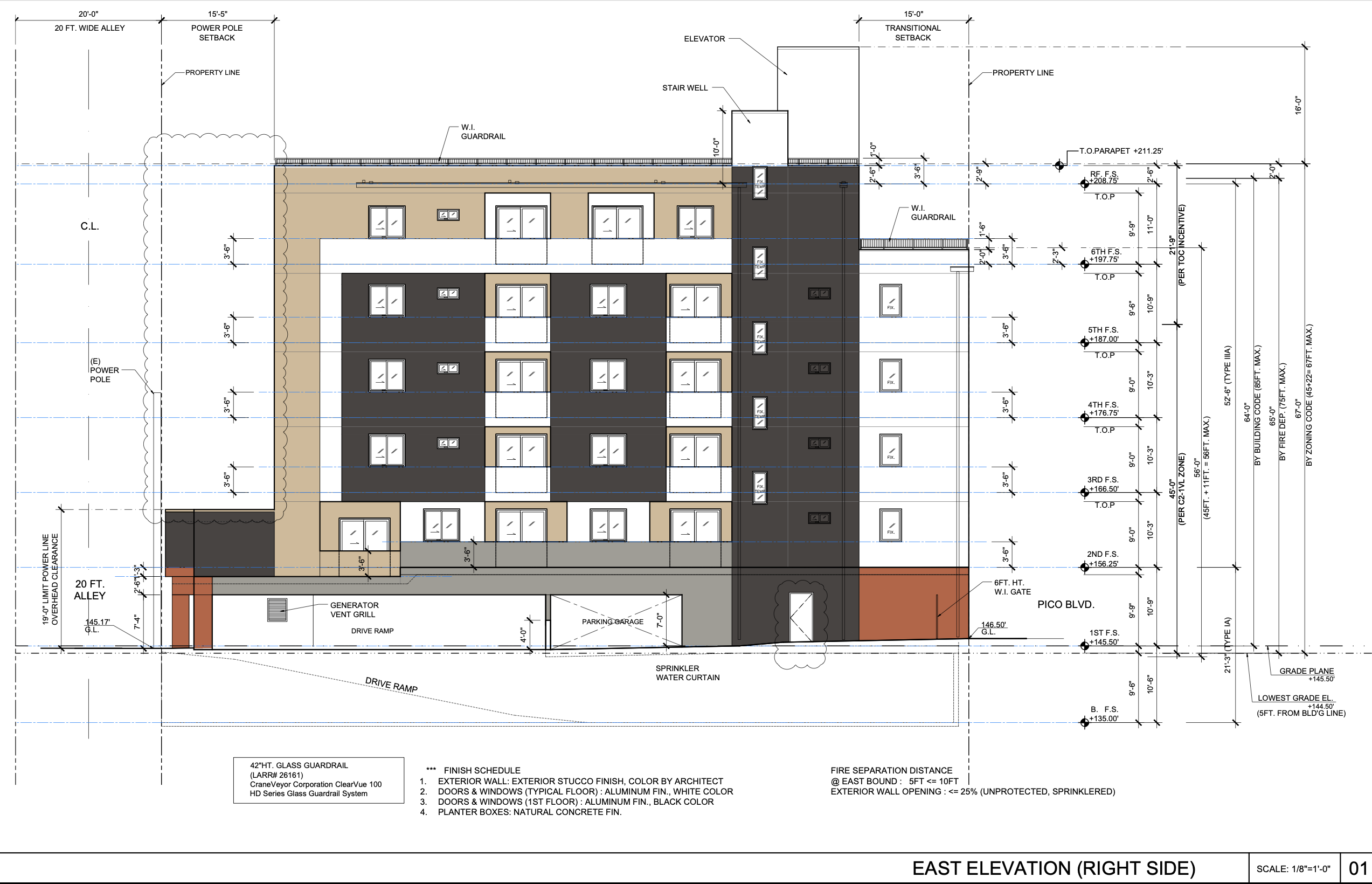 Vertical Stacking and Circulation Define a Six-Story Apartment Building ...