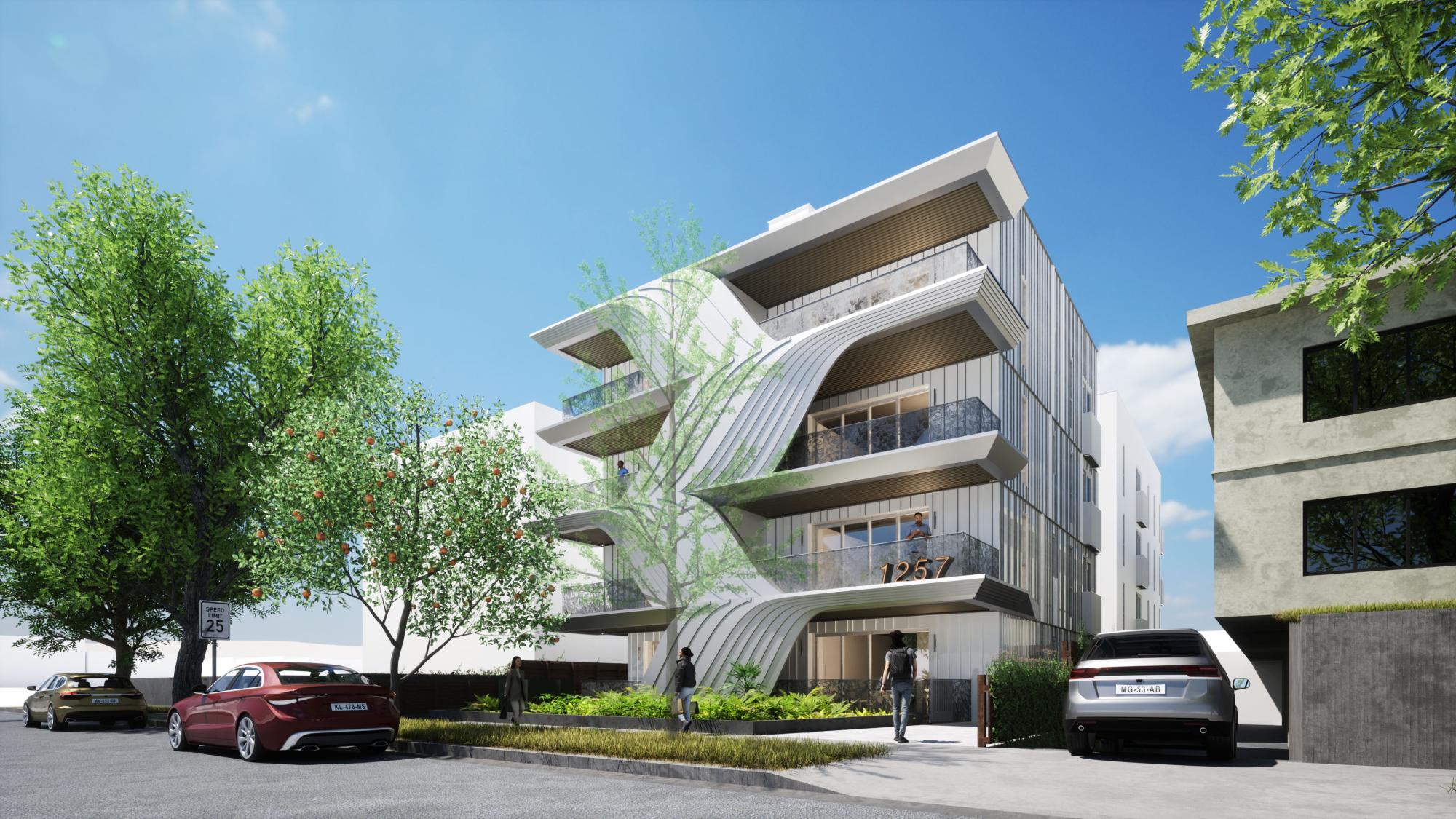 Courtyard-Oriented Infill Project Takes Shape at 1257 North Sweetzer ...
