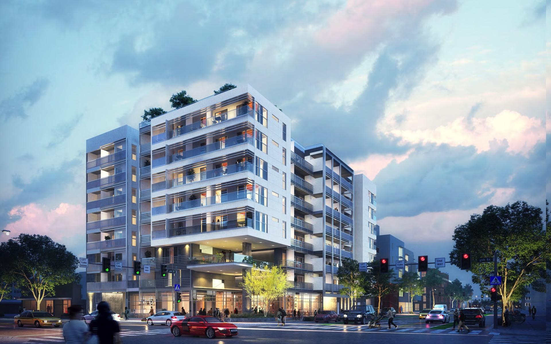 Eight-Story Mixed-Use Building Takes Shape at 501 Broadway in Santa Monica