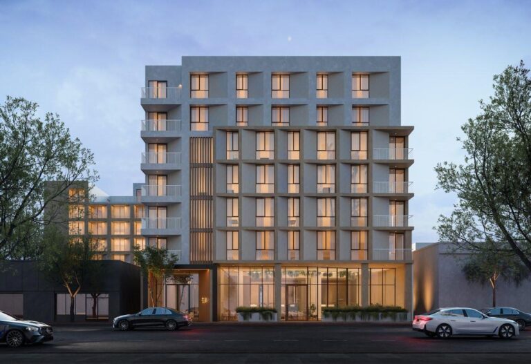 Seven-Story Hotel and Residential Complex with Central Courtyard ...